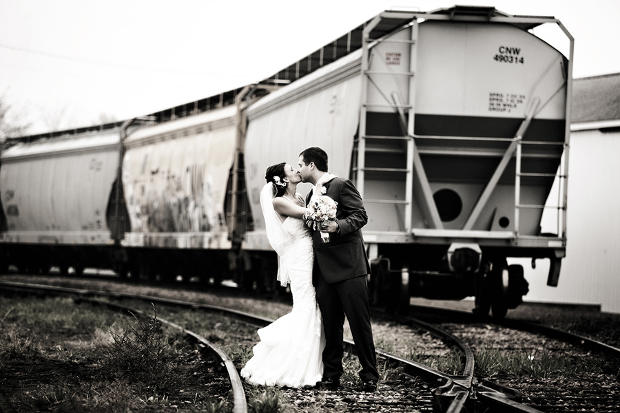 bride-groom-shakopee-mn-train-tracks - Michael Anderson Photography