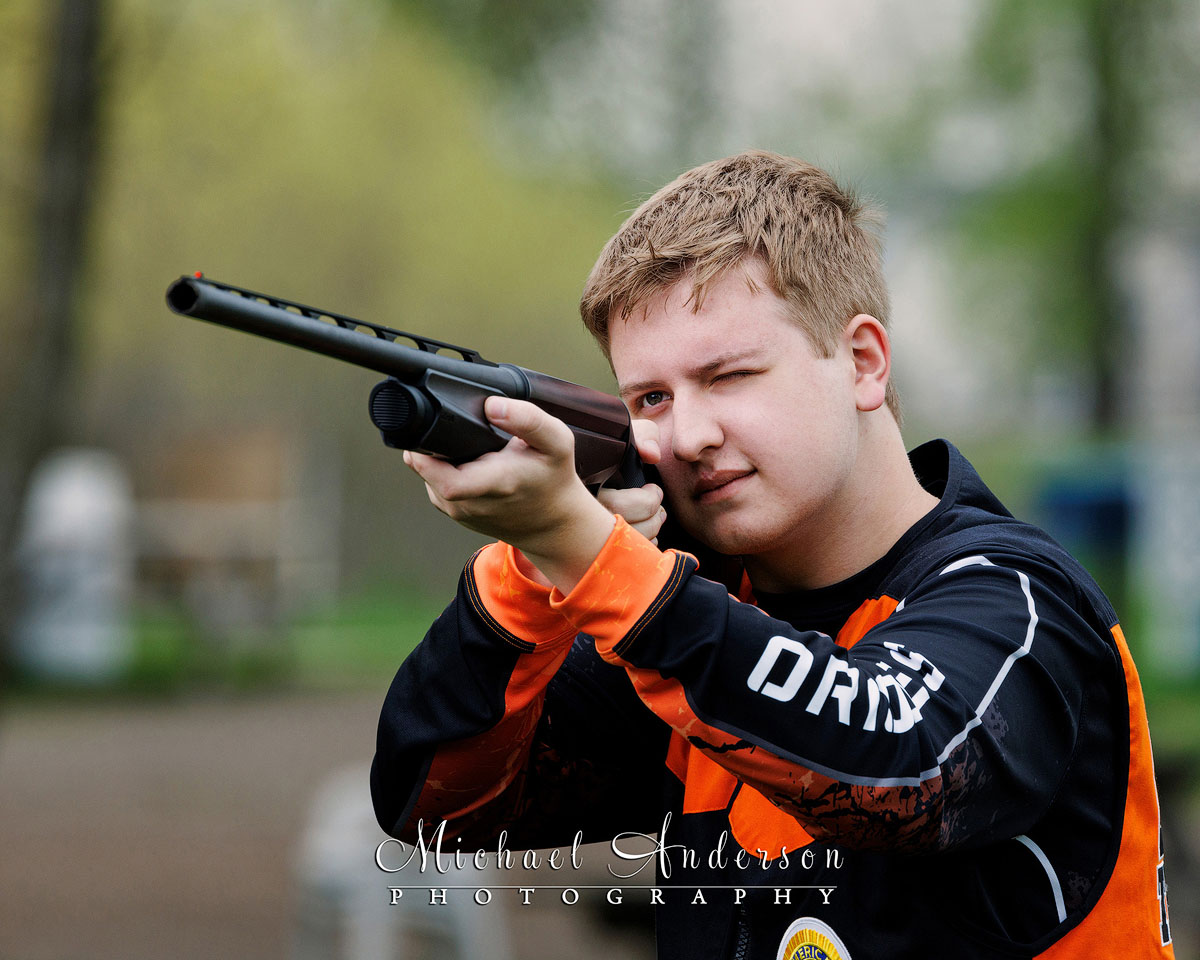 Osseo-senior-photo-boy-skeet-shooting - Michael Anderson Photography